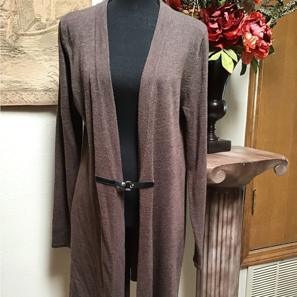 ONE WORLD | Sweaters | One World Chocolate Brown Open Cardigan | Poshmark